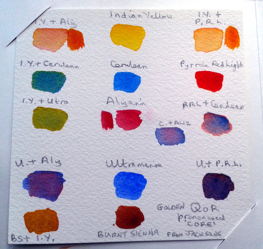 Testing the new Golden QoR Watercolours - Jackson's Art Blog