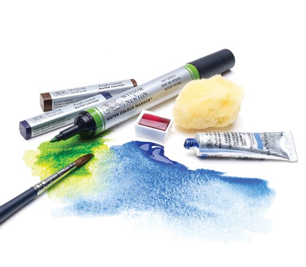 Using Watercolour Sticks and Markers with Watercolours - Jackson's Art Blog