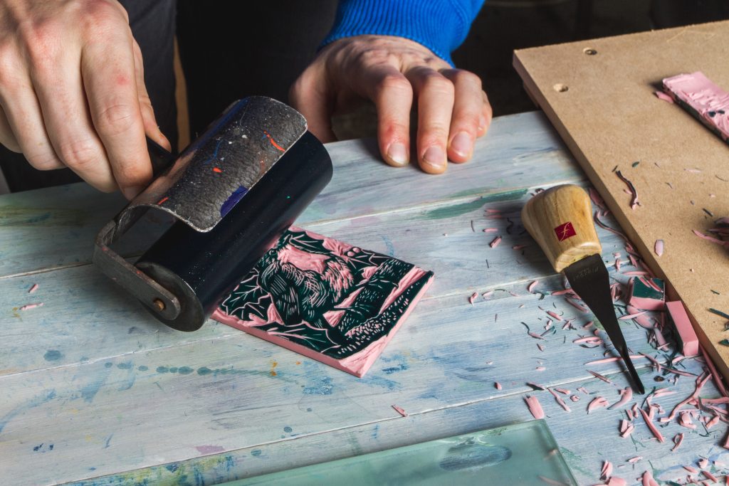 How To Make Your Own Linocut Christmas Cards - Jackson's Art Blog