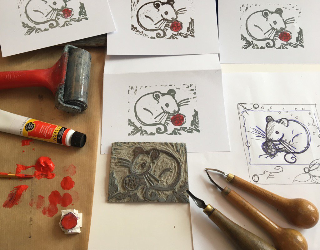 Be Inspired by These Great Linocut Christmas Cards - Jackson's Art Blog