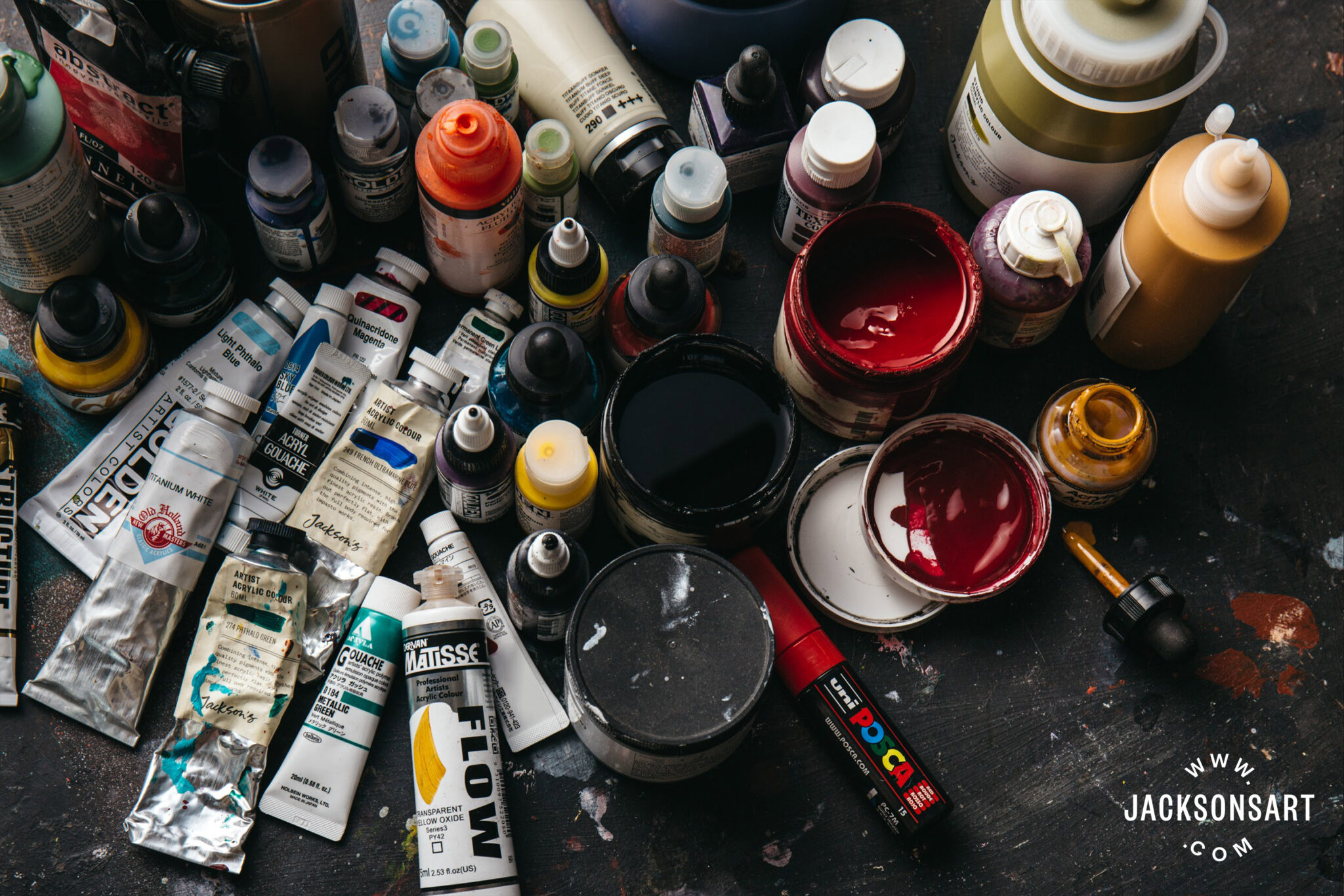 Adding Opacity to Acrylic Colours - Jackson's Art Blog