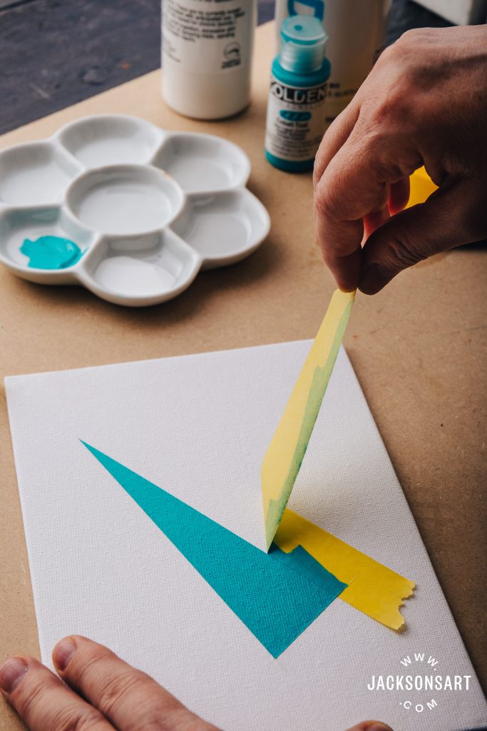 Sealing Your Masking Tape for Better Hard Edges in Acrylic Painting ...