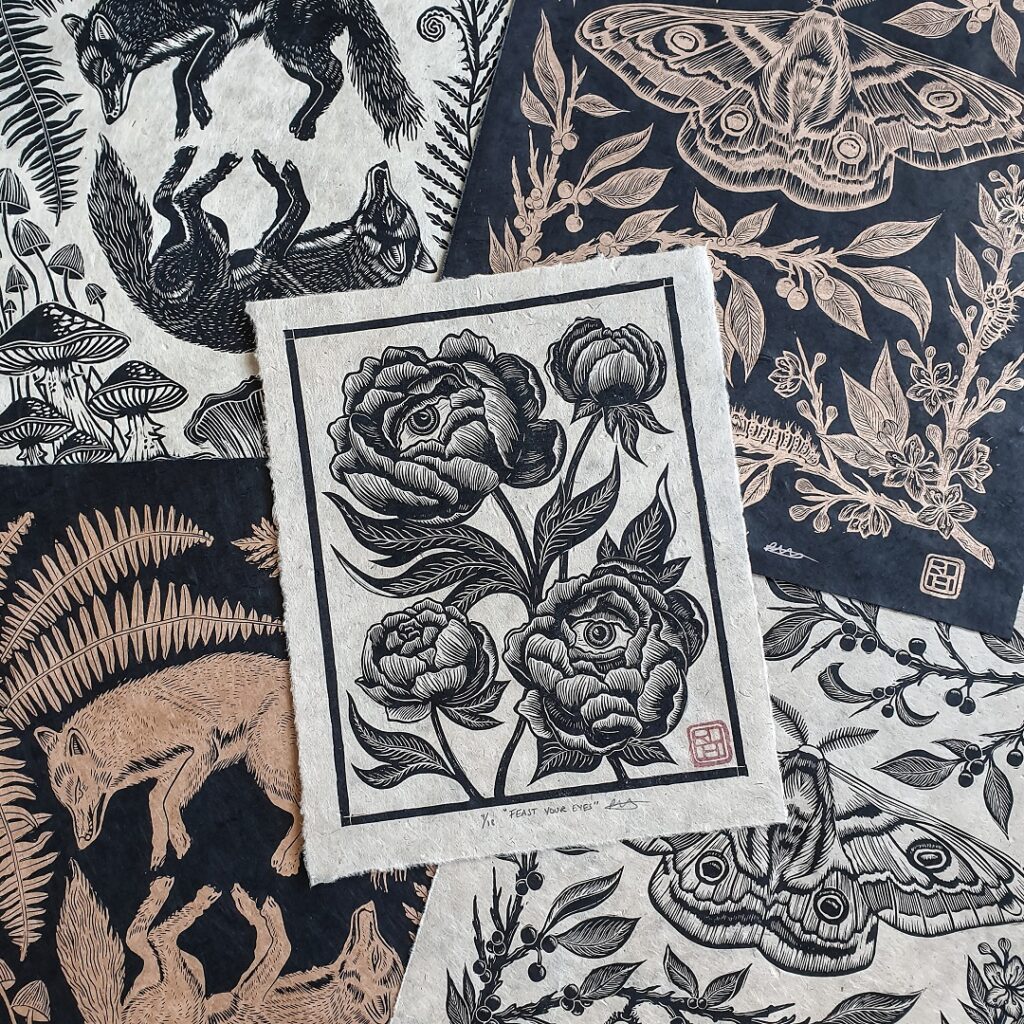 Rachael Louise Hibbs: Botanical Inspired Linocut Prints - Jackson's Art ...