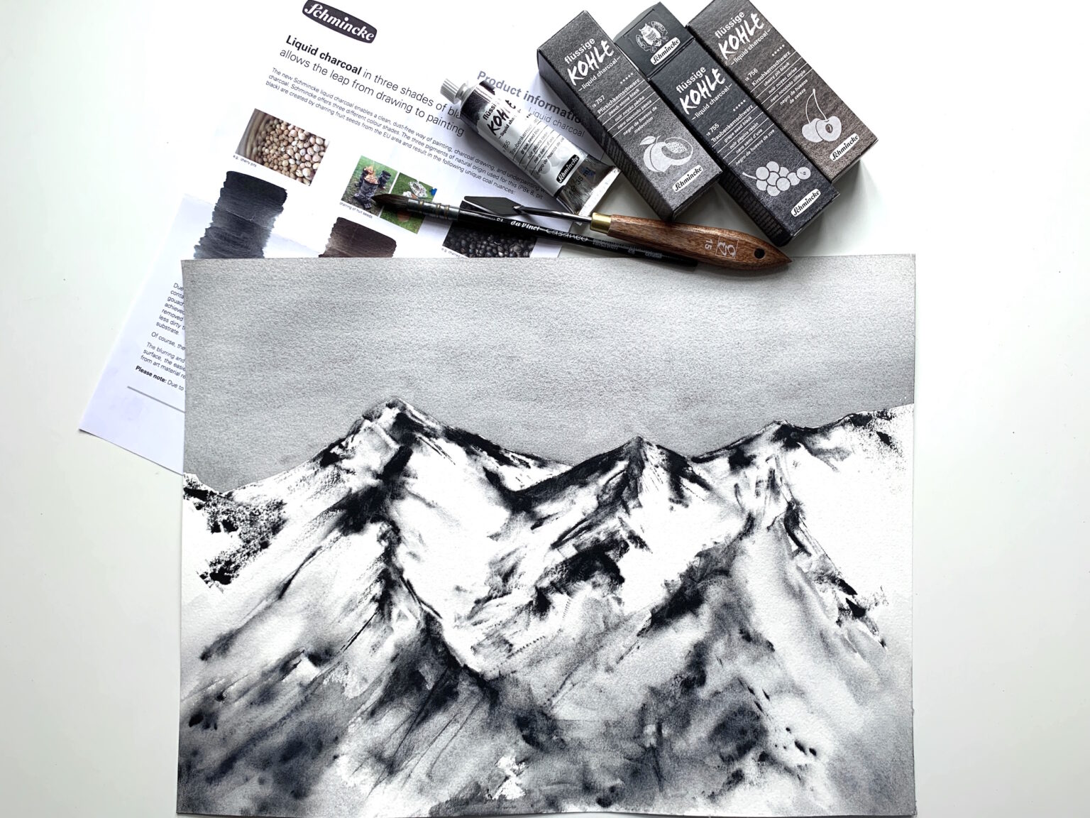 Schmincke Liquid Charcoal Review - Jackson's Art Blog Jackson's Art Blog