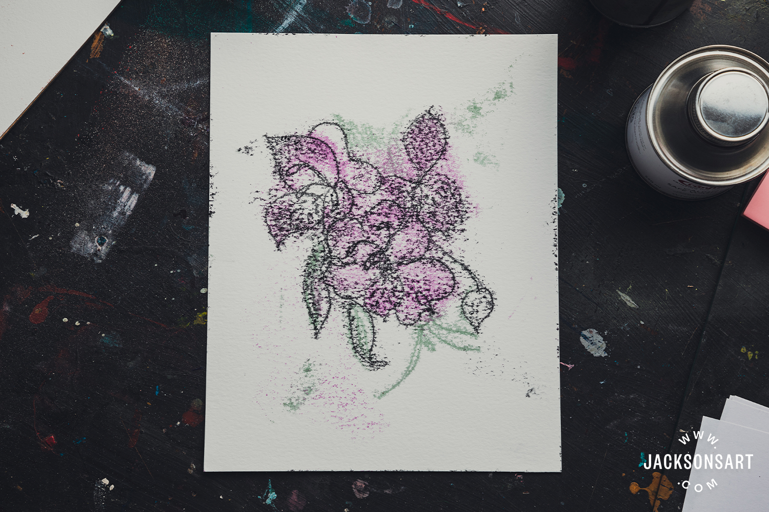 Wood & Linocut Prints Art & Collectibles Flower Relief Block Print no.1 ...