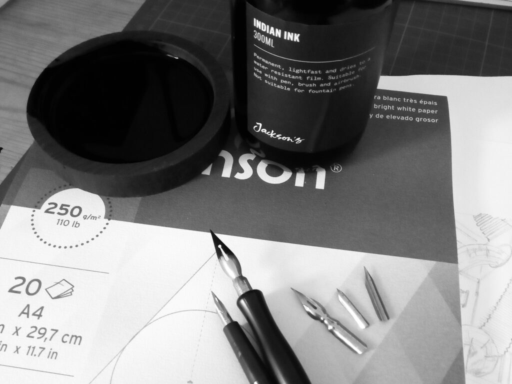 Two Illustrators draw with Jackson's Indian Ink - Jackson's Art Blog