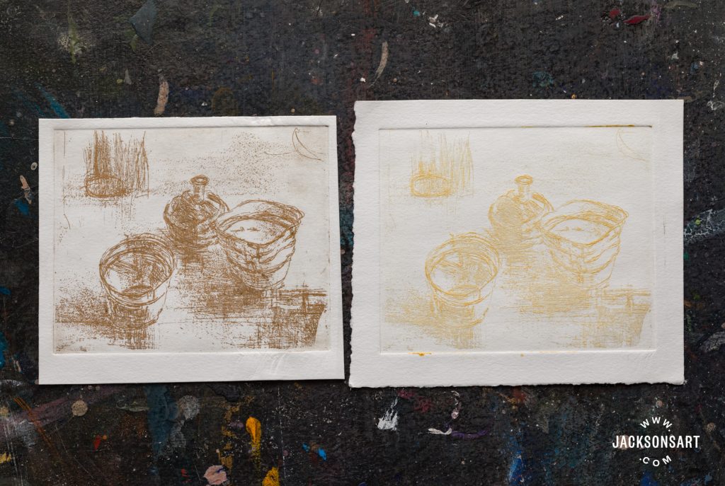 Printmaking With Metallic Ink - Jackson's Art Blog