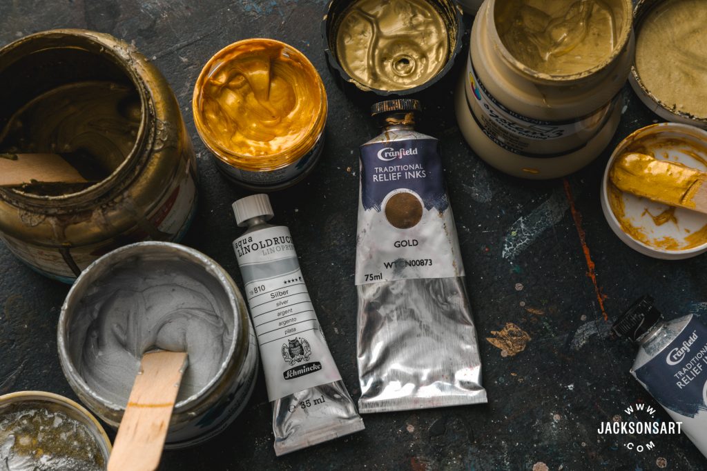 Printmaking With Metallic Ink - Jackson's Art Blog