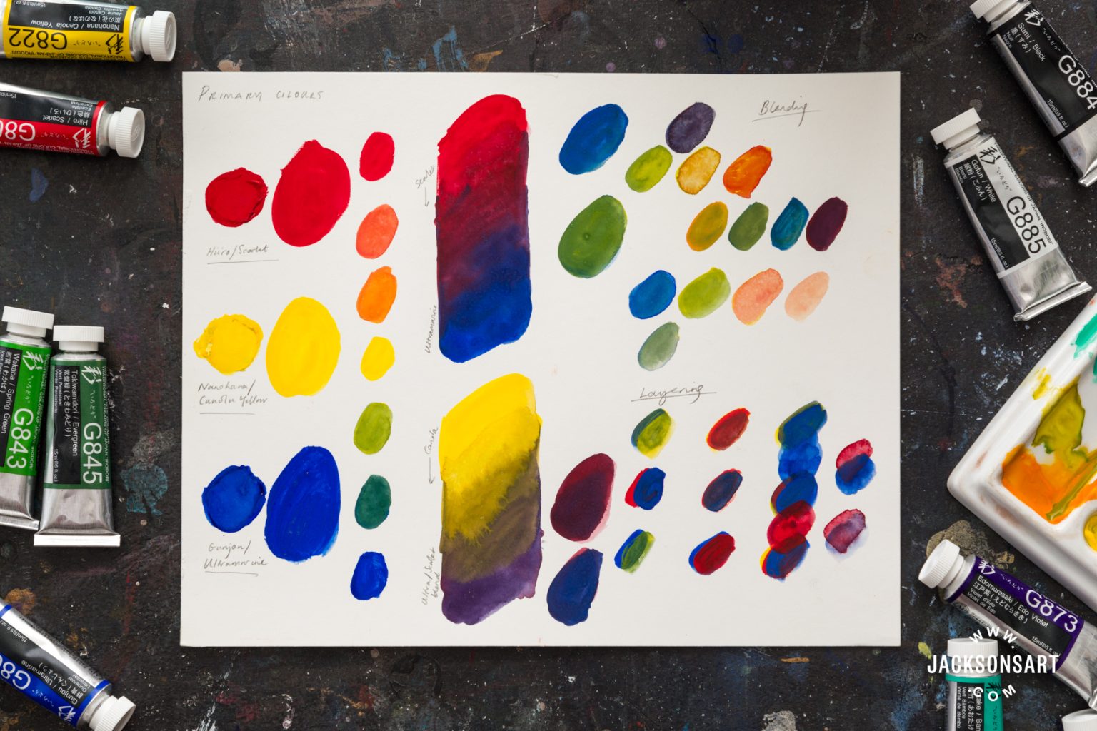 Holbein Artists' Gouache Irodori Summer Set Review - Jackson's Art Blog