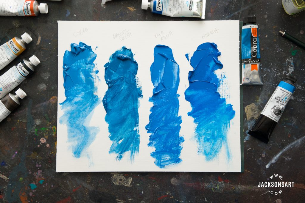 Schmincke Norma Blue Water-Mixable Oil Colours Review - Jackson's Art Blog