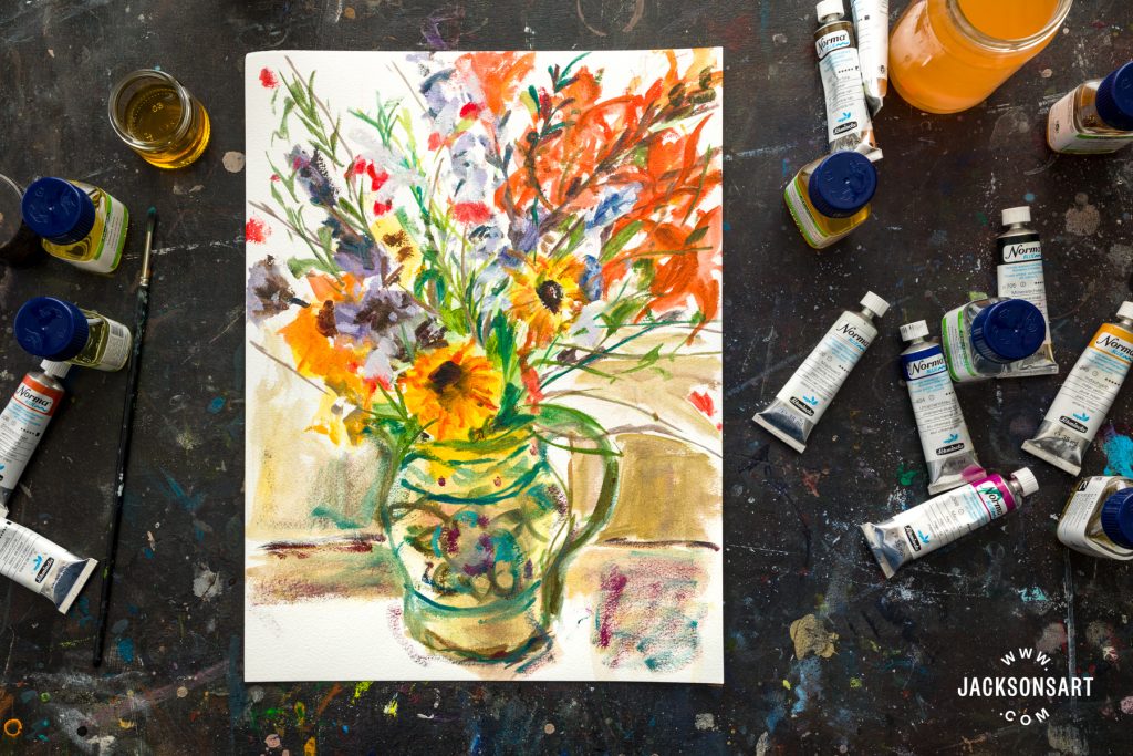 Schmincke Norma Blue Water-Mixable Oil Colours Review - Jackson's Art Blog