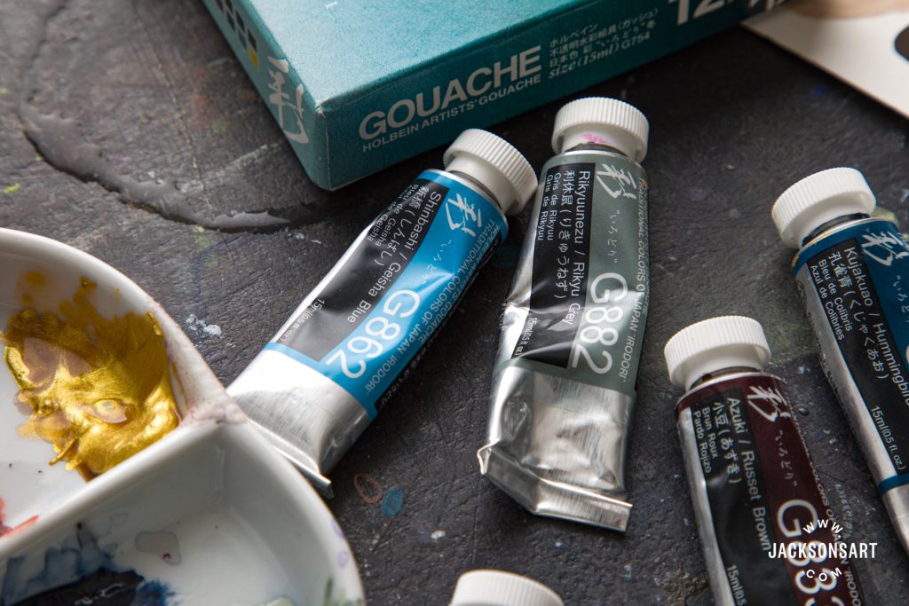 Holbein Artists' Gouache Winter Palette Review - Jackson's Art Blog
