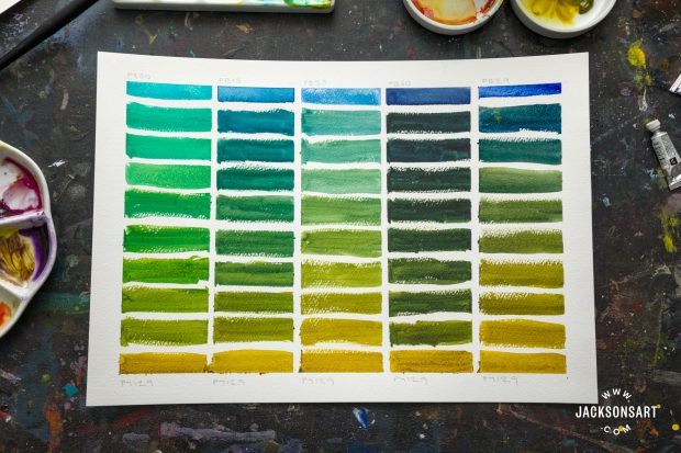Green Gold and its Colour Mixing Possibilities - Jackson's Art Blog