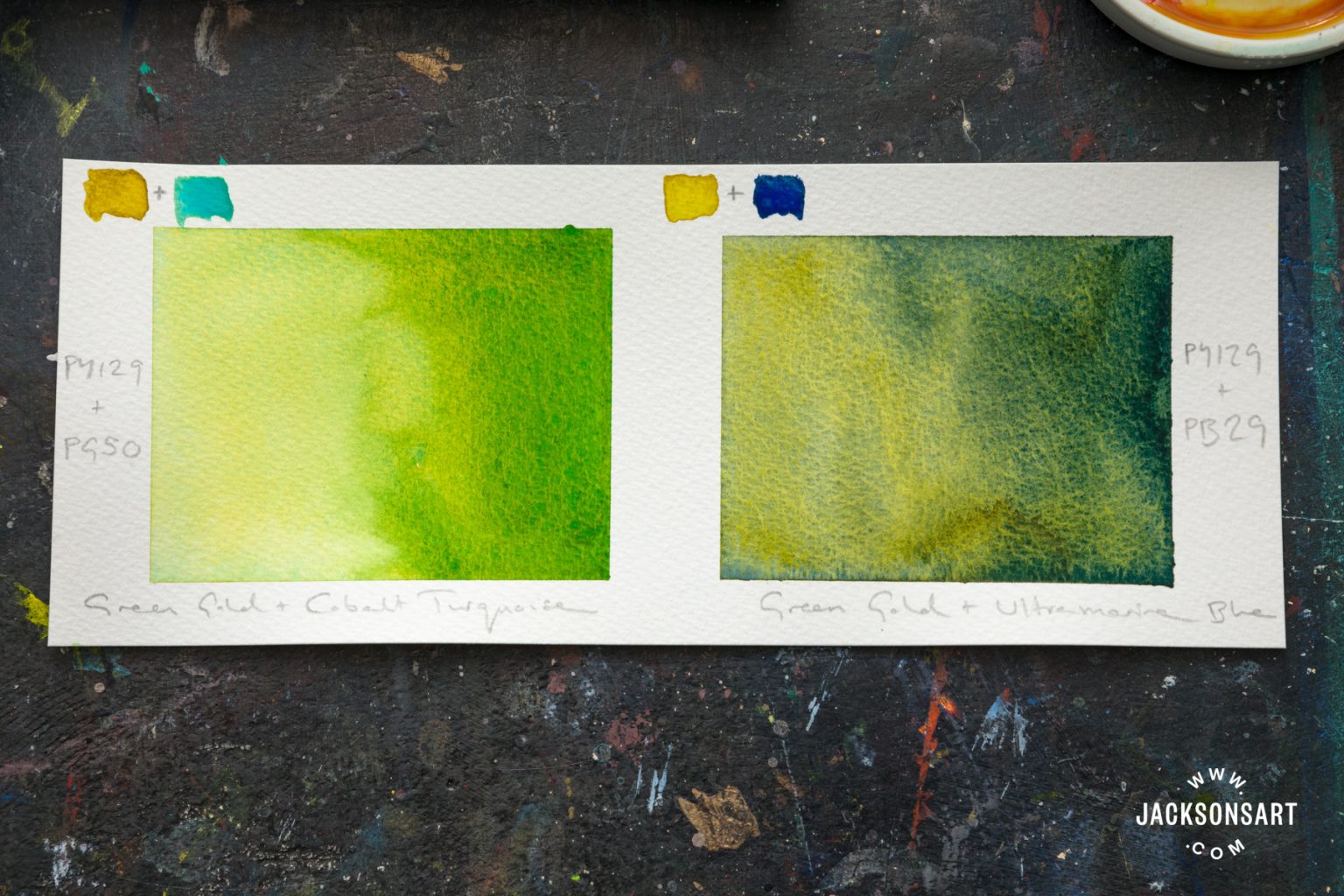 Green Gold and its Colour Mixing Possibilities - Jackson's Art Blog