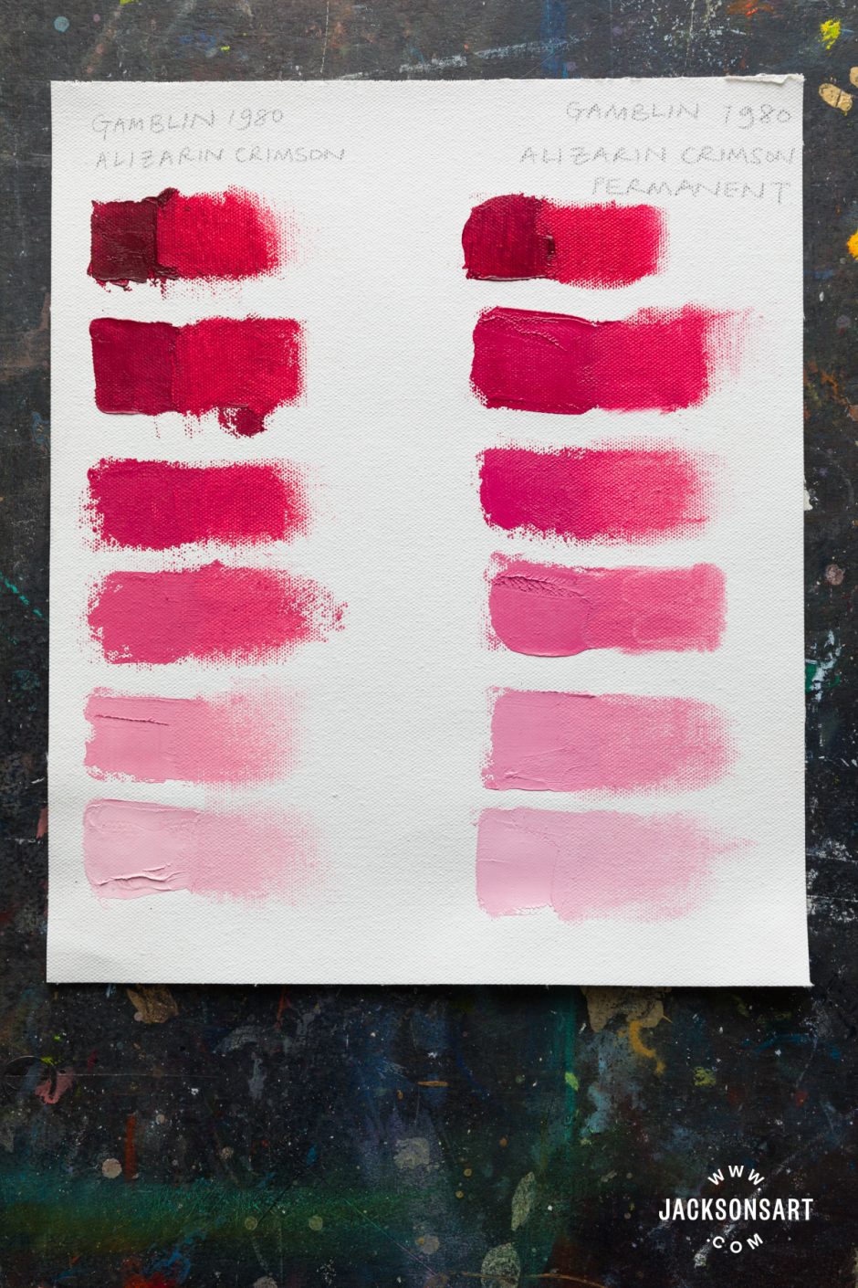 A Closer Look At Gamblin Colour Changes - Jackson's Art Blog