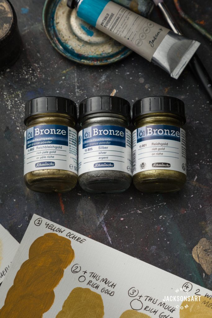 Metallic Effects for Oil Painting With Schmincke Oil Bronze Powders ...