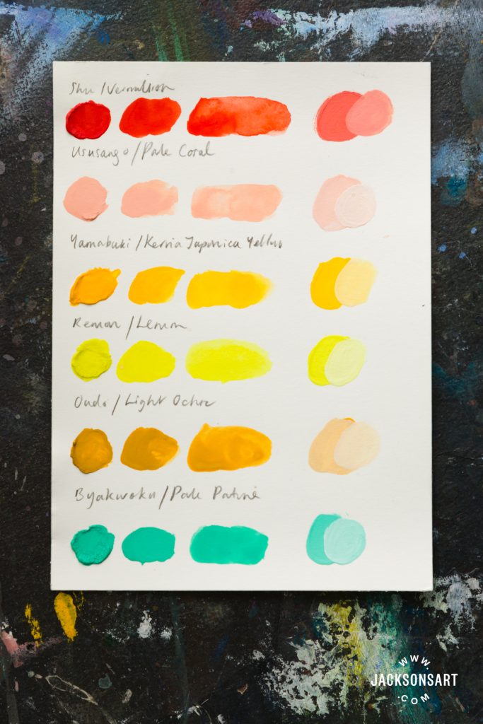 Review of Holbein Artists Gouache Irodori Spring Palette - Jackson's Art Blog