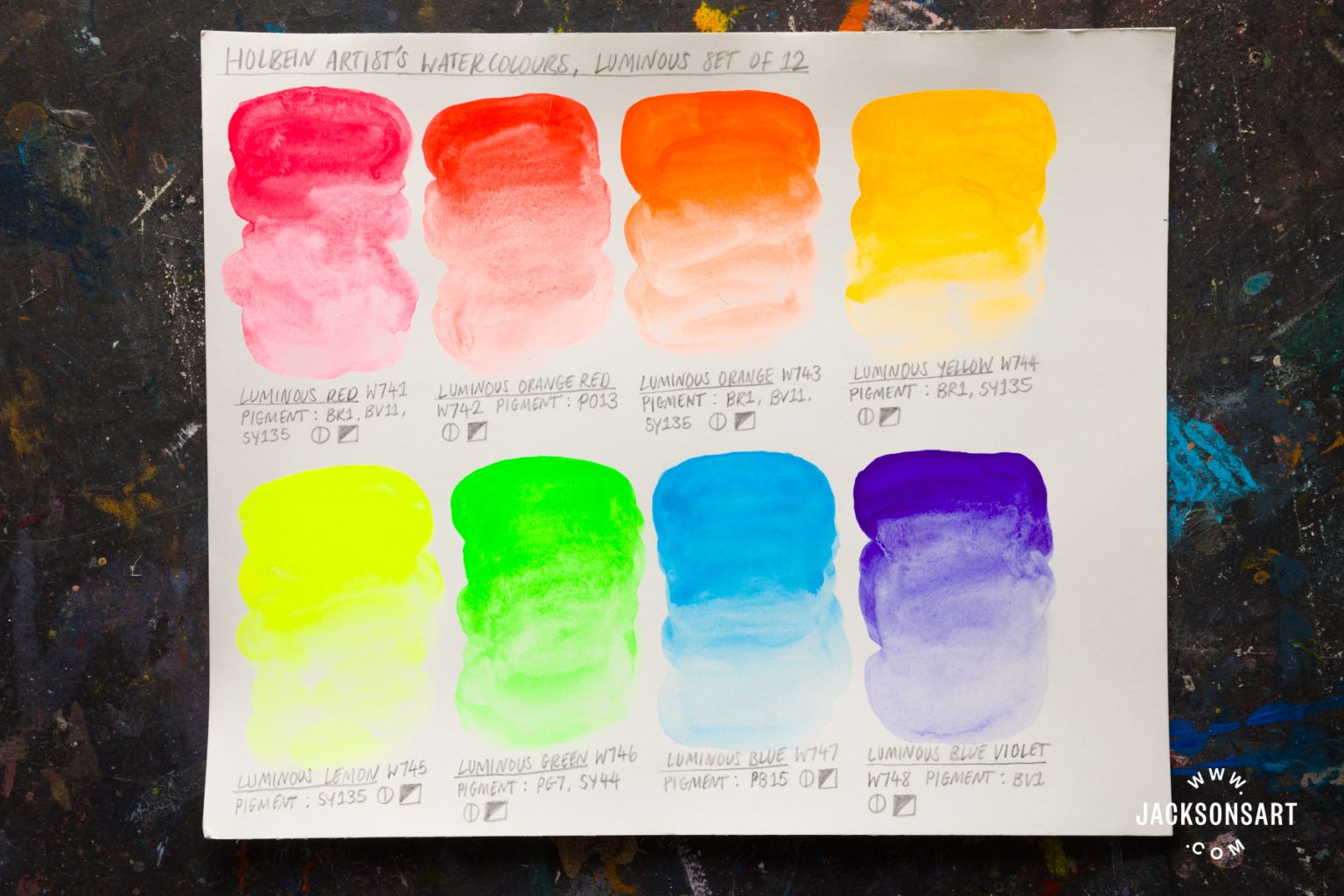 A First Look at Holbein Luminous Artists' Watercolours - Jackson's Art Blog