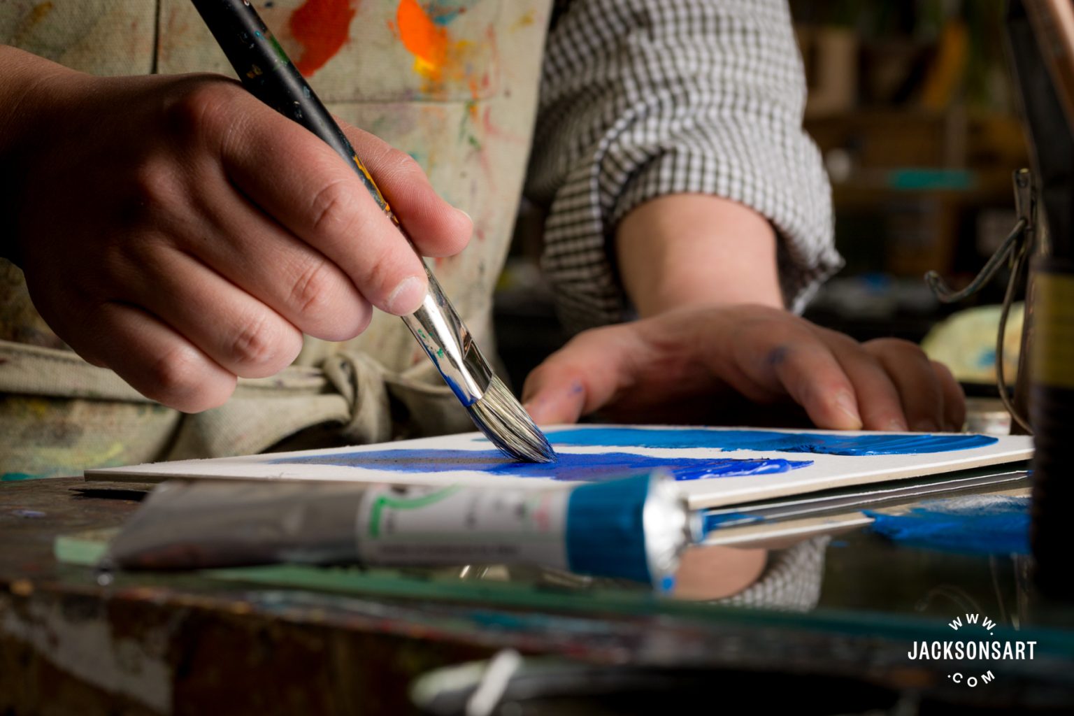 Artist Review of Old Holland Cerulean Blue Light Oil Paint - Jackson's ...