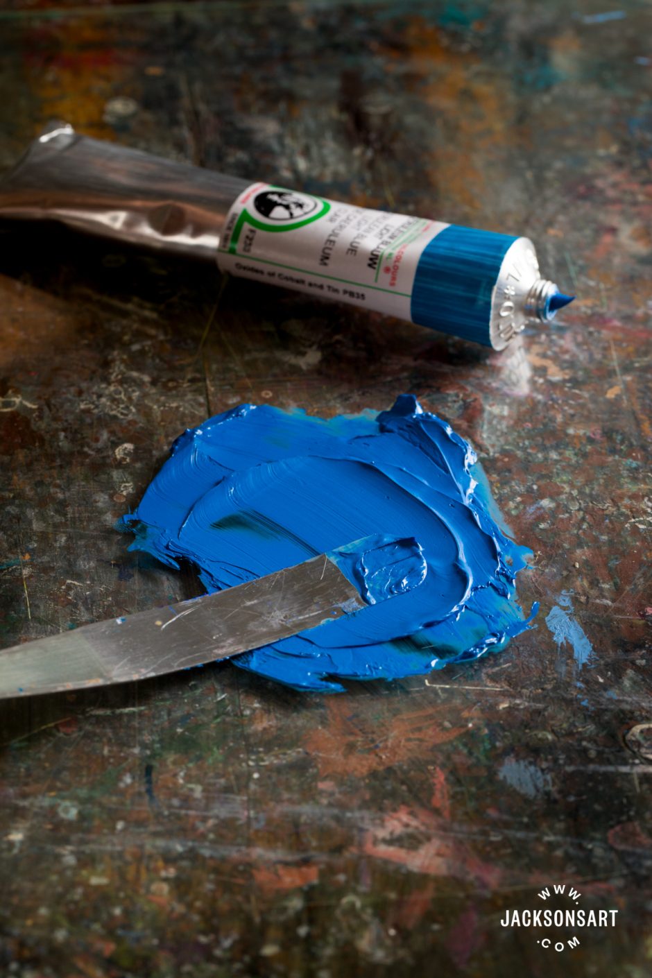 Artist Review of Old Holland Cerulean Blue Light Oil Paint - Jackson's ...
