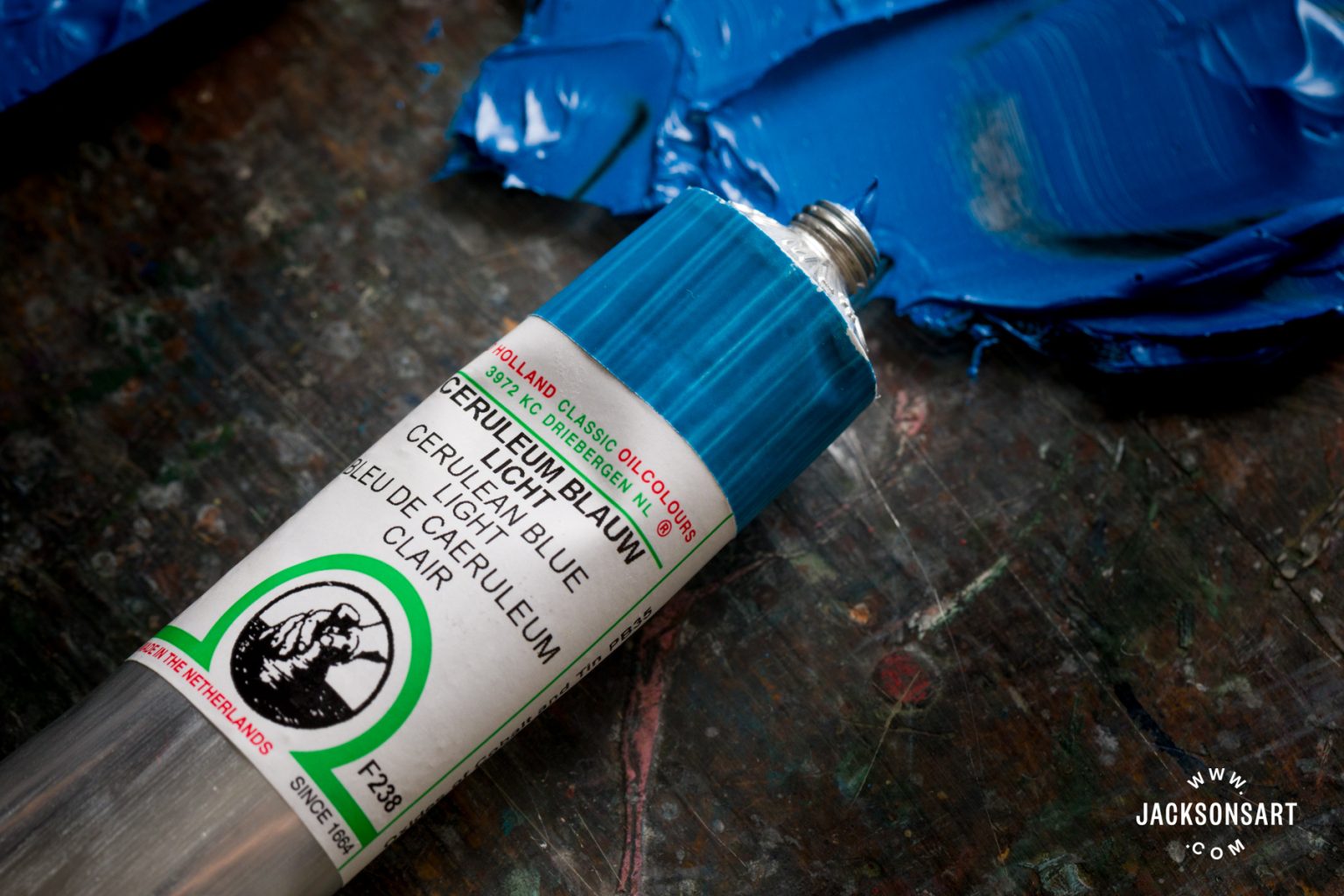 Artist Review of Old Holland Cerulean Blue Light Oil Paint - Jackson's ...