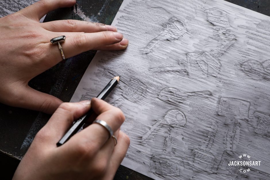 Frottage Drawing Techniques with Found Surfaces and Materials - Jackson ...