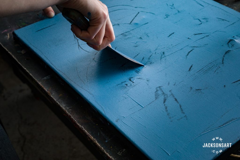 Grattage Painting Techniques Using Found Materials - Jackson's Art Blog