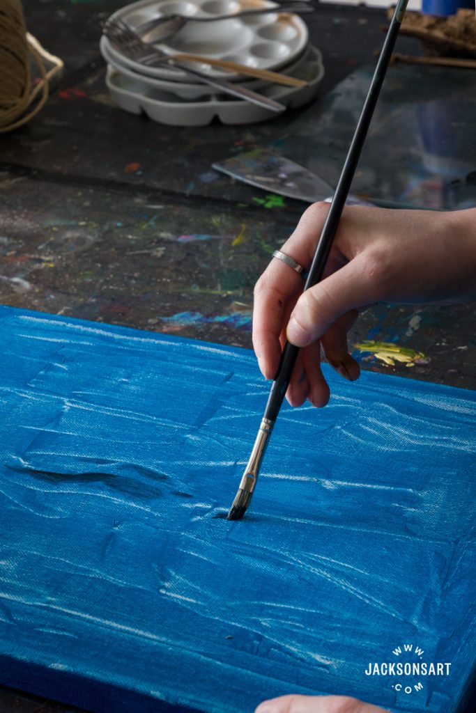 Grattage Painting Techniques Using Found Materials - Jackson's Art Blog