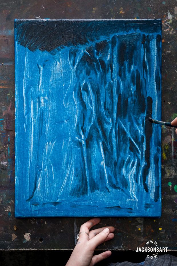 Grattage Painting Techniques Using Found Materials - Jackson's Art Blog