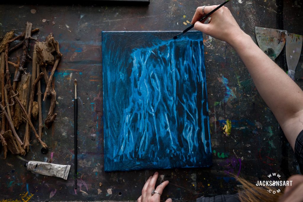 Grattage Painting Techniques Using Found Materials - Jackson's Art Blog