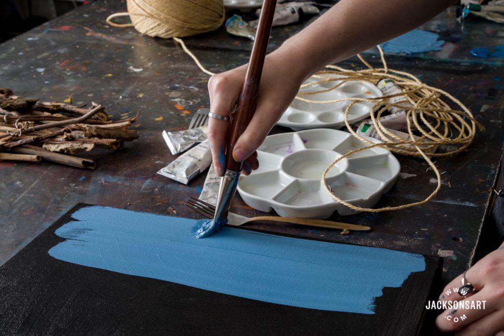 Grattage Painting Techniques Using Found Materials - Jackson's Art Blog