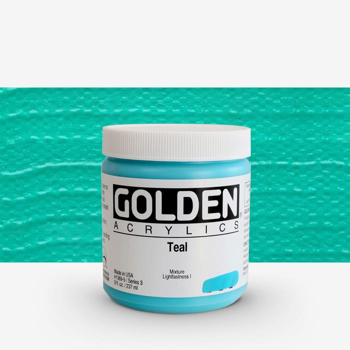 Golden : Heavy Body Acrylic Paint : 236ml : Teal Iii | Jackson's Art