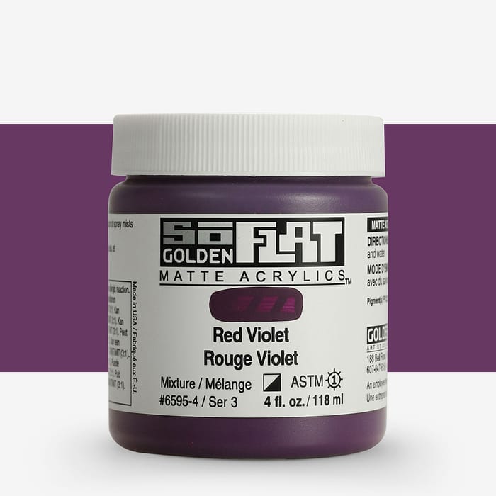 Golden : SoFlat : Matte Acrylic Paint : 118ml (4oz) : Red Violet ...