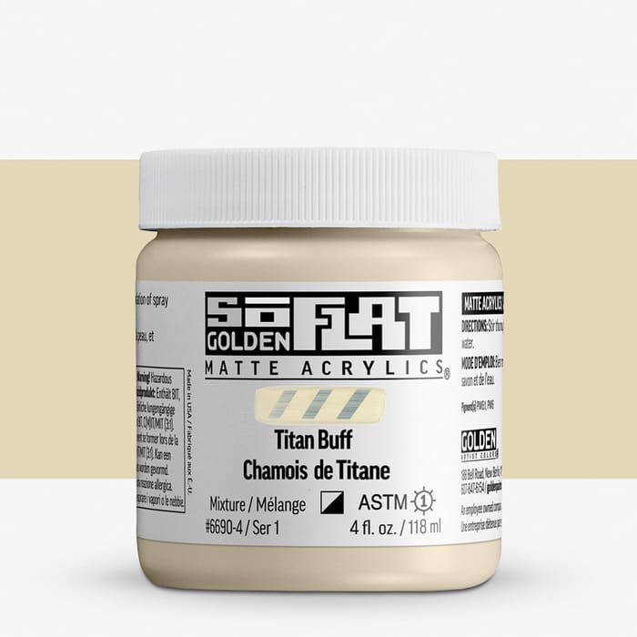 Golden : SoFlat : Matte Acrylic Paint : 118ml (4oz) : Titan Buff ...