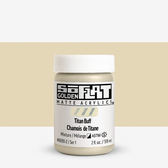 Golden : SoFlat : Matte Acrylic Paint : 59ml (2oz) : Titan Buff ...