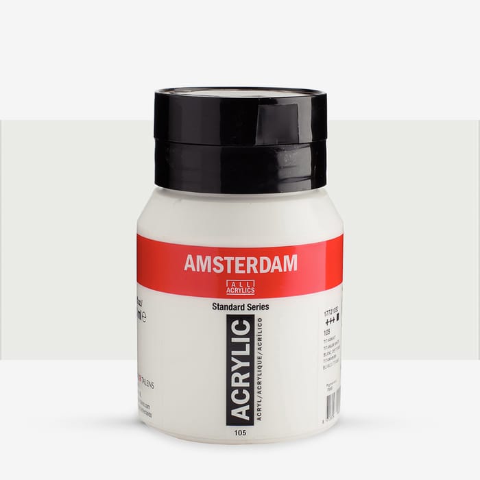 Talens : Amsterdam Standard : Acrylic Paint : 500ml : Titanium White ...