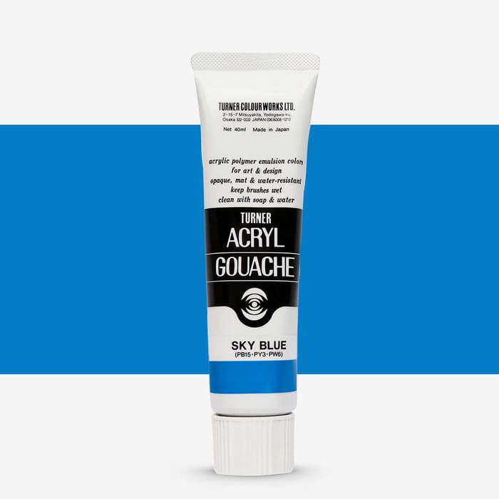 Turner : Acrylic Gouache Paint : 40ml : Sky Blue 51 | Jackson's Art
