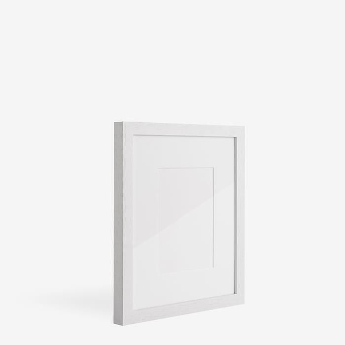 white square frame with mount