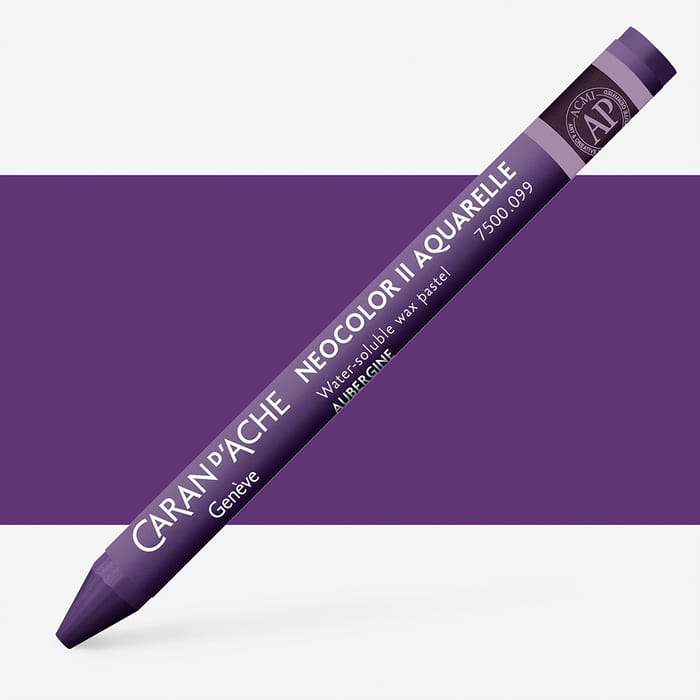Caran D'Ache : Neocolor II : Watercolor Crayon : Aubergine | Jackson's Art