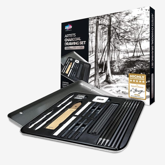 charcoal drawing set