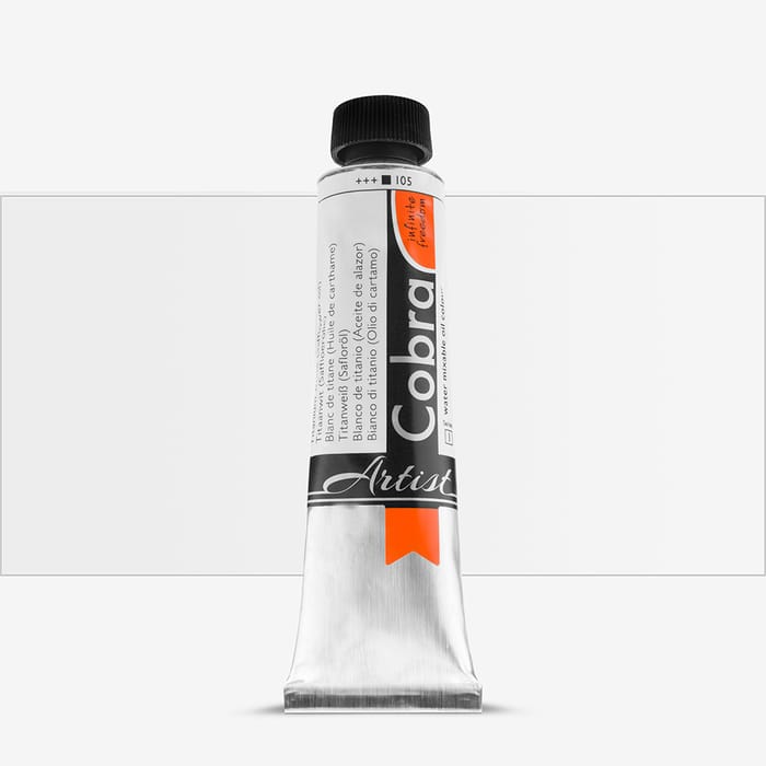 Talens : Cobra Artist Water Mixable Oil Paint : 40ml Titanium White ...