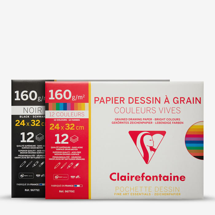 Clairefontaine : Etival : Drawing Paper : A4 : 12 Sheets : 160gsm ...
