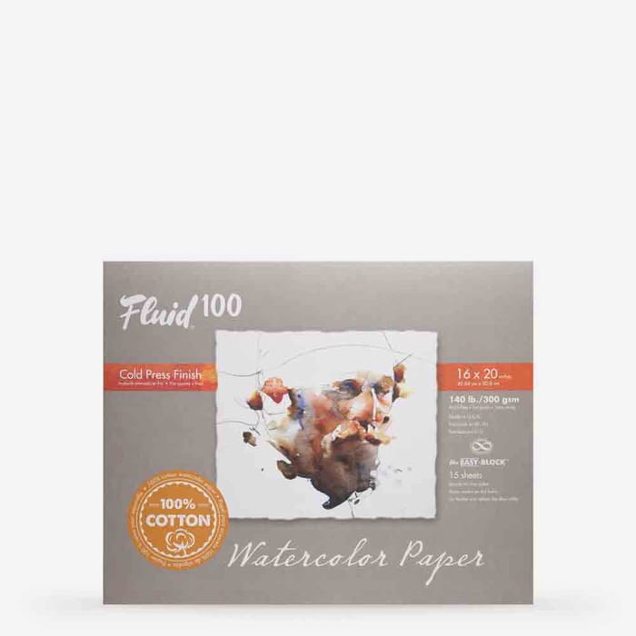 Global : Fluid 100 Easy Block : Watercolor Paper : 300gsm : 16x20in ...