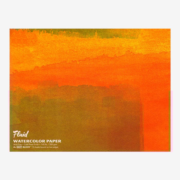 Global : Fluid Easy Block : Watercolor Paper : 300gsm : 12x16in : Cold ...