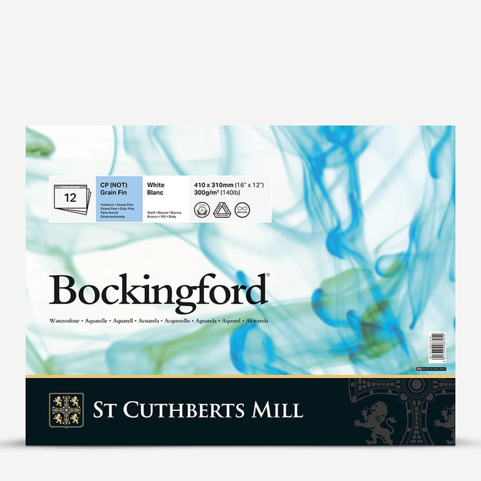 Bockingford Glued Pad : 12x16in : 300gsm : 12 Sheets : Not | Jackson's Art