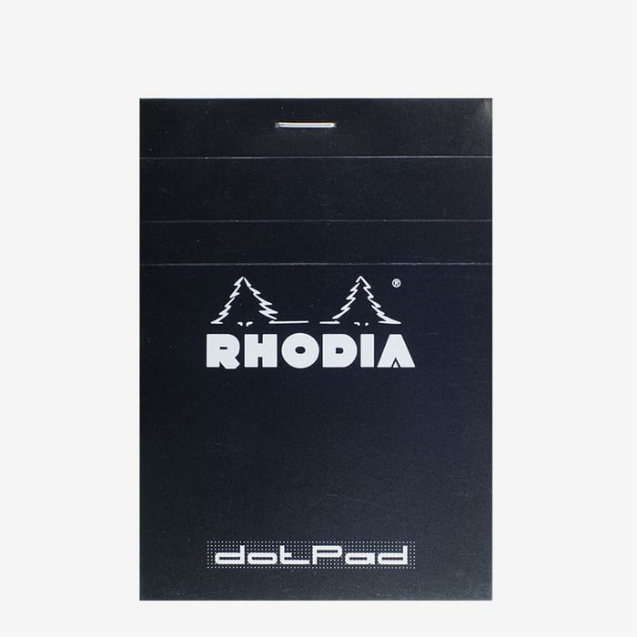 Rhodia : No.12 Basics Dot Pad : Black Cover : 80 Sheets : 8.5x12cm ...