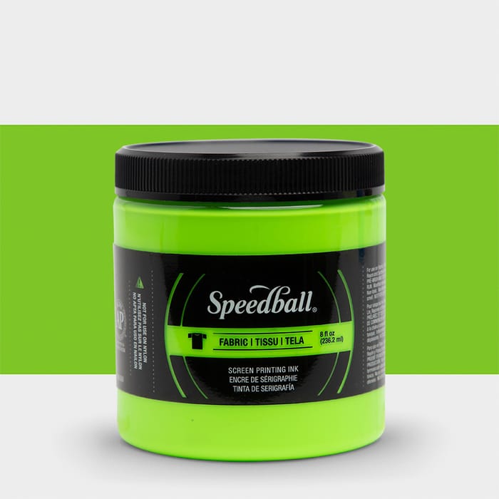 Speedball : Fluorescent Fabric Screen Printing Ink : 8oz : Lime Green ...