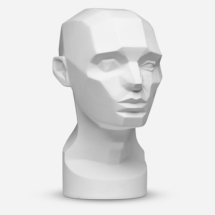 plaster head bust
