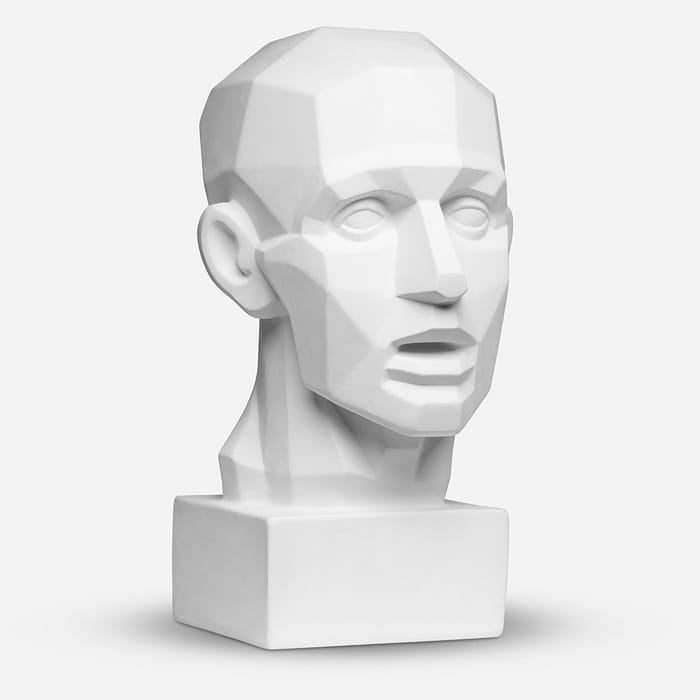 plaster head for drawing