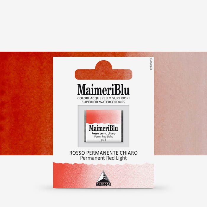 MaimeriBlu : Watercolor Paint : Half Pan : Permanent Red Light ...